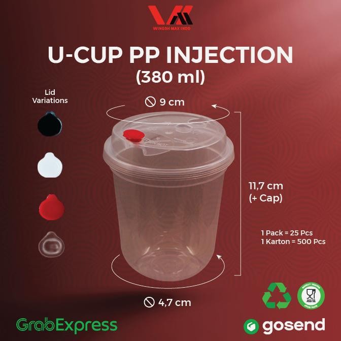 Jual NEW CUP INJECTION 380ML - 12Oz / WINGOH ISI 500PCS | Shopee Indonesia
