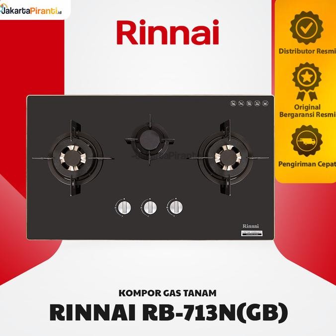 Jual Built-In Gas Hob Kompor Gas Tanam 3 Tungku Rinnai Rb-713N (Gb) | Shopee Indonesia