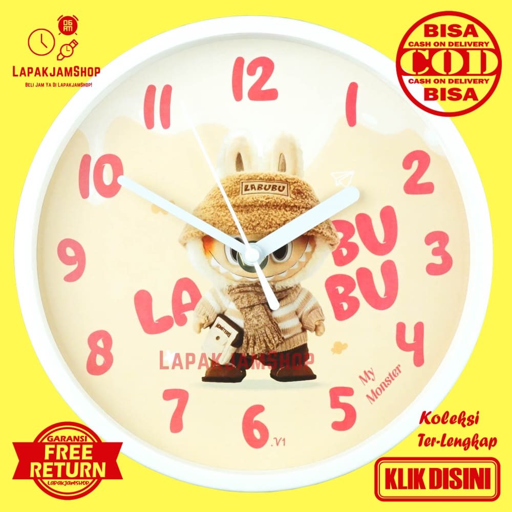 Jual Jam Dinding Analog Labubu Karakteranak Murah NN2224-1668 v1 Hiasan ...