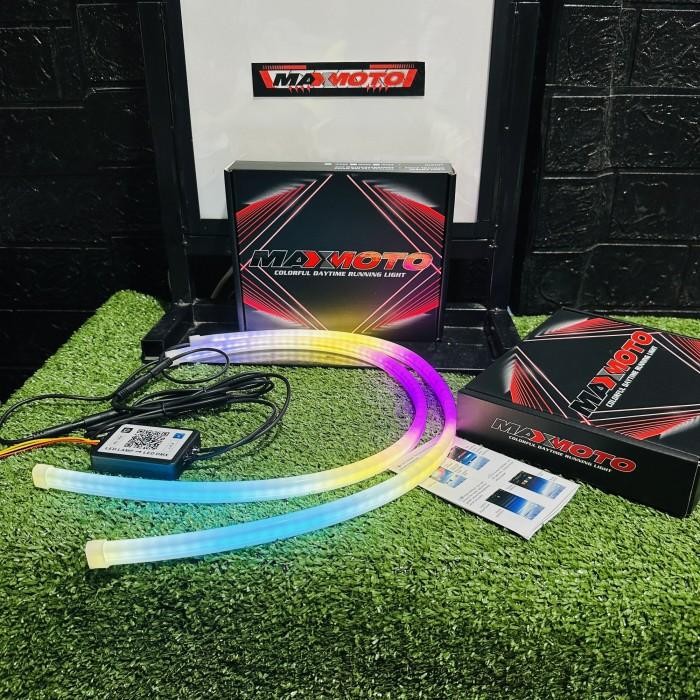 Jual Lampu Alis Led Drl Maxmoto Rgb Konek Aplikasi Android/Ios | Shopee ...
