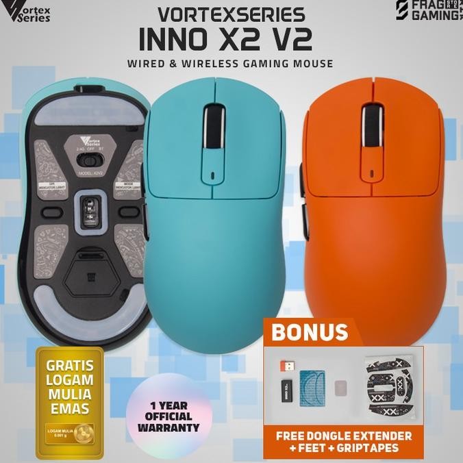 Jual NEW Vortexseries Vortex INNO X2 Super Light Wireless Gaming Mouse ...