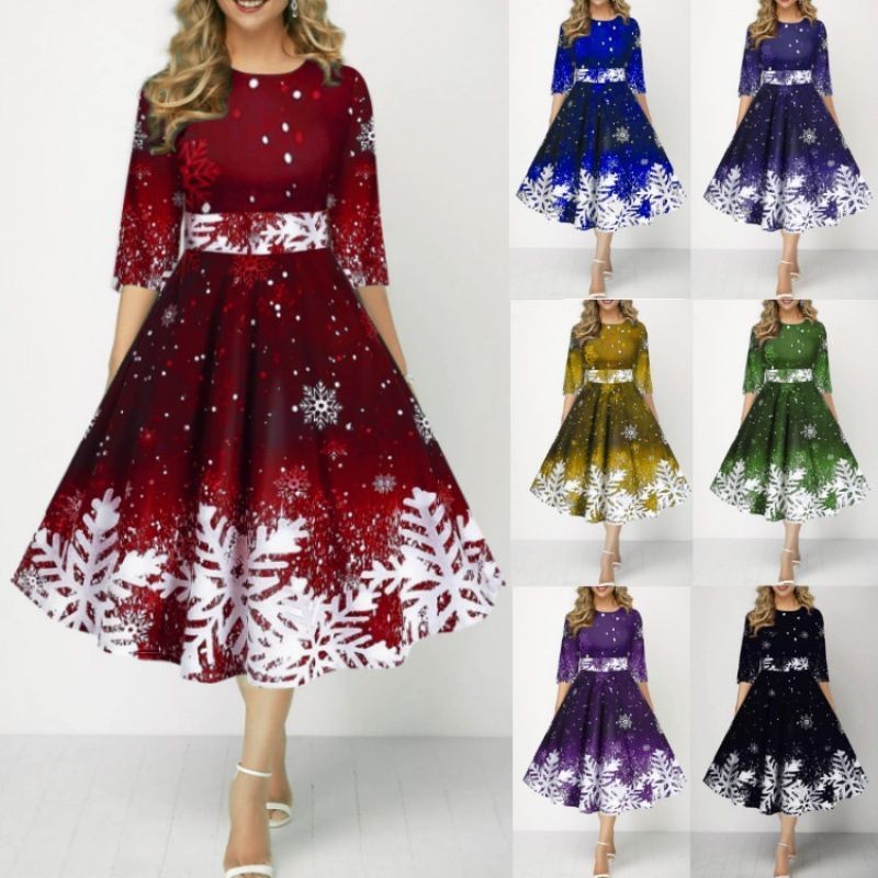 Jual Gaun Natal Wanita Eropa dan Amerika, Pakaian Wanita Eropa dan ...