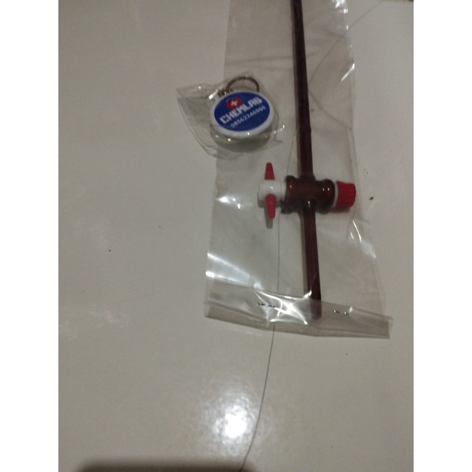 Jual Buret Amber 10Ml. Burette Amber Glass, Buret Coklat, Kran Teflon ...