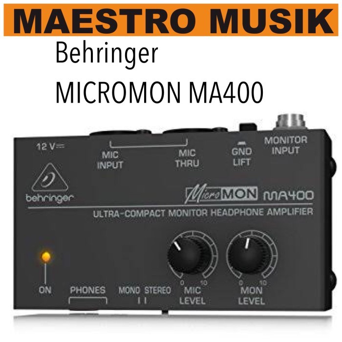 Jual Behringer Micromon Ma400 Ultra-Compact Monitor Headphone Amplifier ...