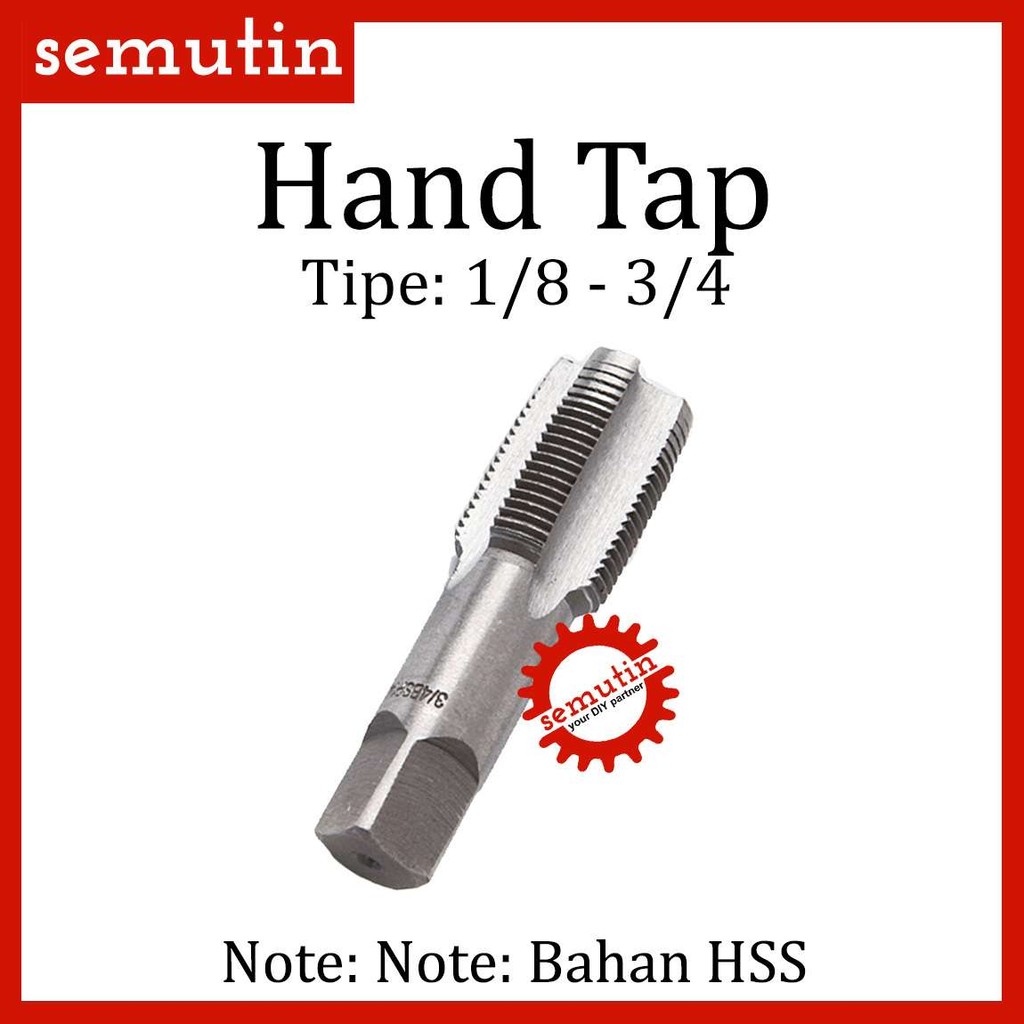 Jual Tap Hand 1/8-3/4 inch HSS 55 AI01 SM / Recoil HandTap Pipe ...