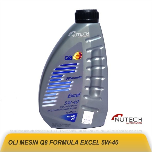Jual OLI MESIN Q8 FORMULA EXCEL 5W 40 HIGH PERFORMANCE SYNTHETIC OIL ...