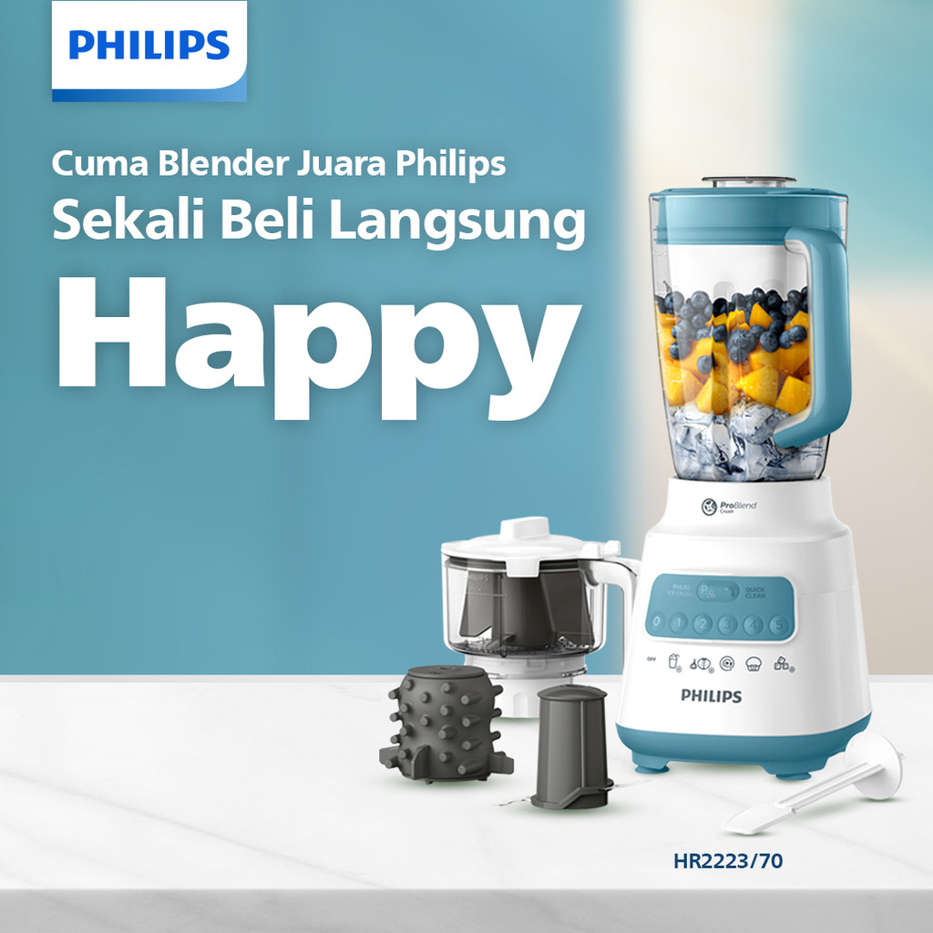 Jual Blender Philips Plastik 2 liter - 5000 Series HR2223/70 - Blender ...