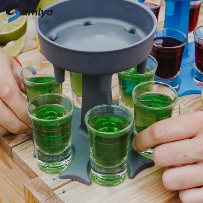 Jual Holder Gelas Minuman Party 6 Shot Glass & Dispenser Gifts Party ...