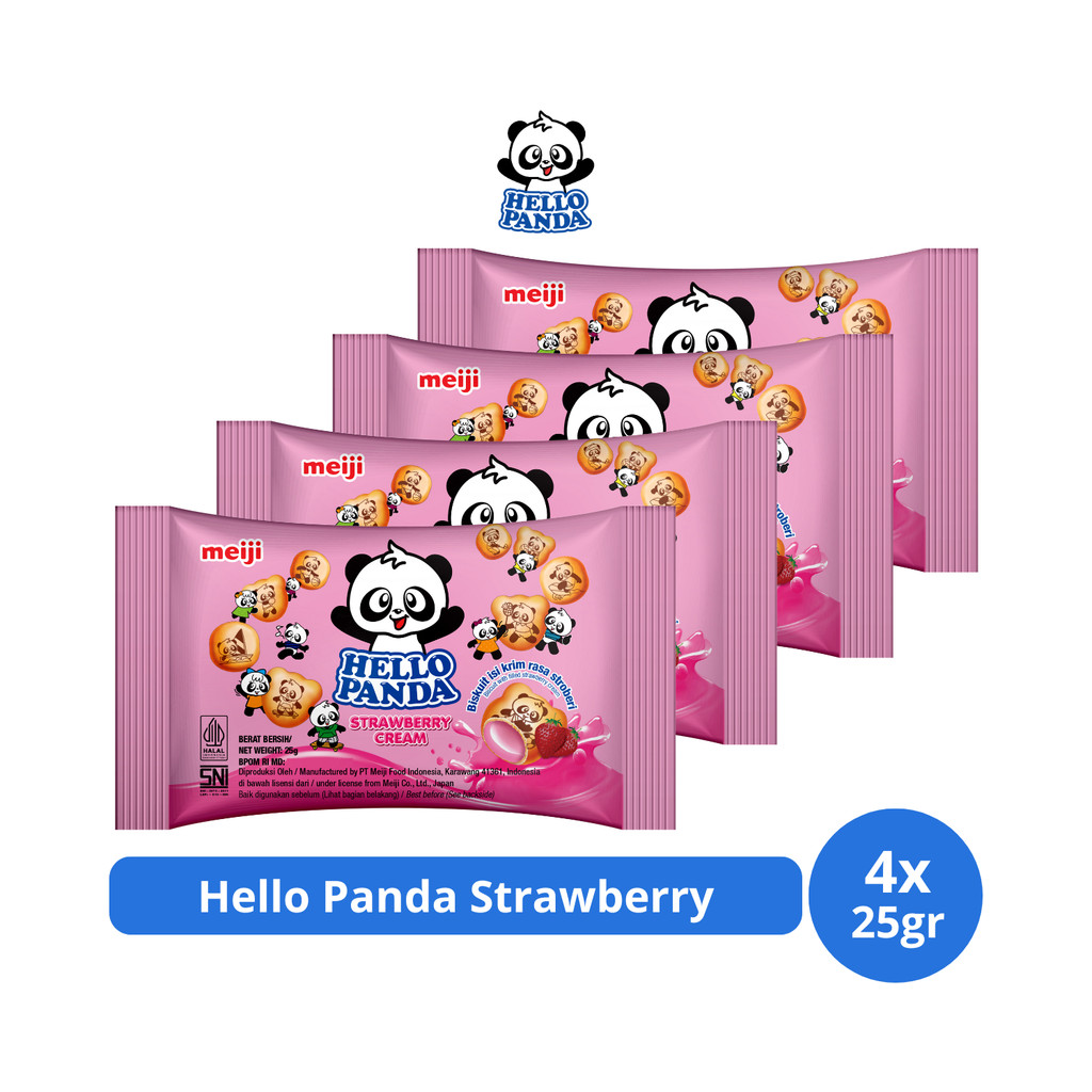 Jual Hello Panda Strawberry 25gr x 4 pcs | Shopee Indonesia