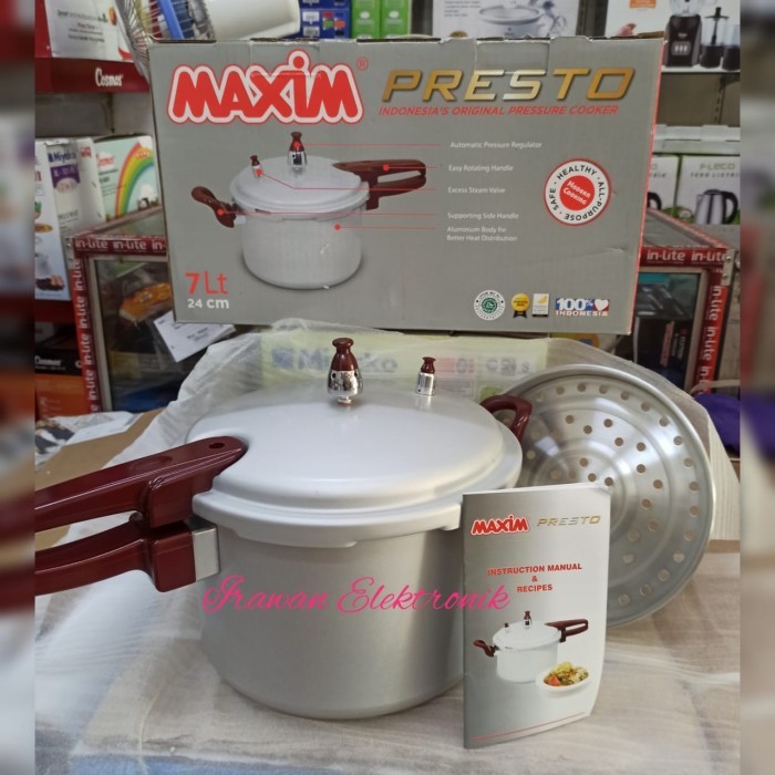 Jual Presto Maxim 7ltr 7liter 7 liter / Panci Presto Maxim 7 liter | Shopee Indonesia