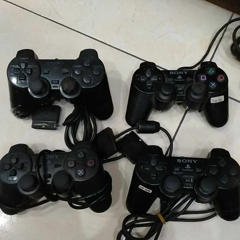 Jual stik ps2 sony hitam murah bekas seken kondisi rendom cacat ...