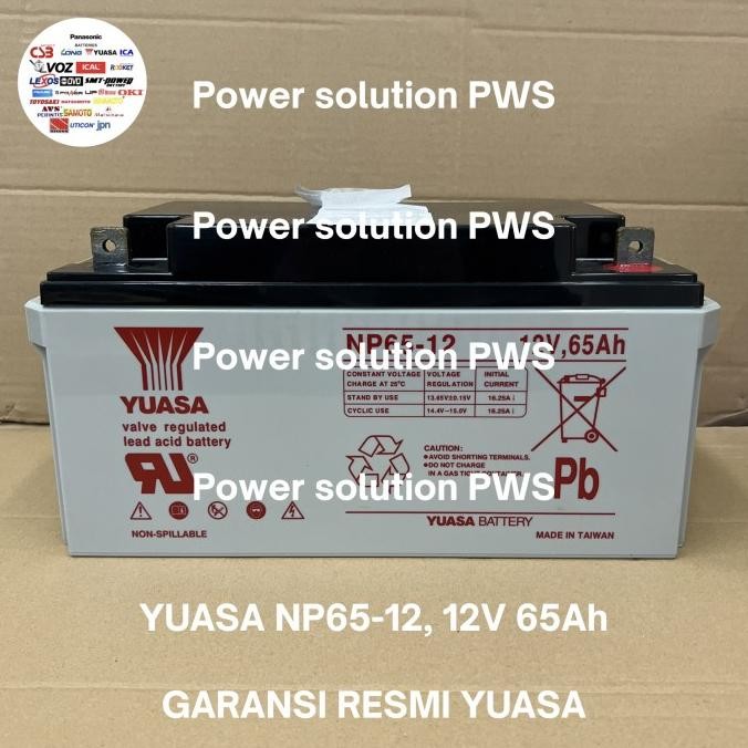Jual Baterai UPS YUASA NP65-12 12V 65Ah Battery VRLA Aki Kering 12volt ...