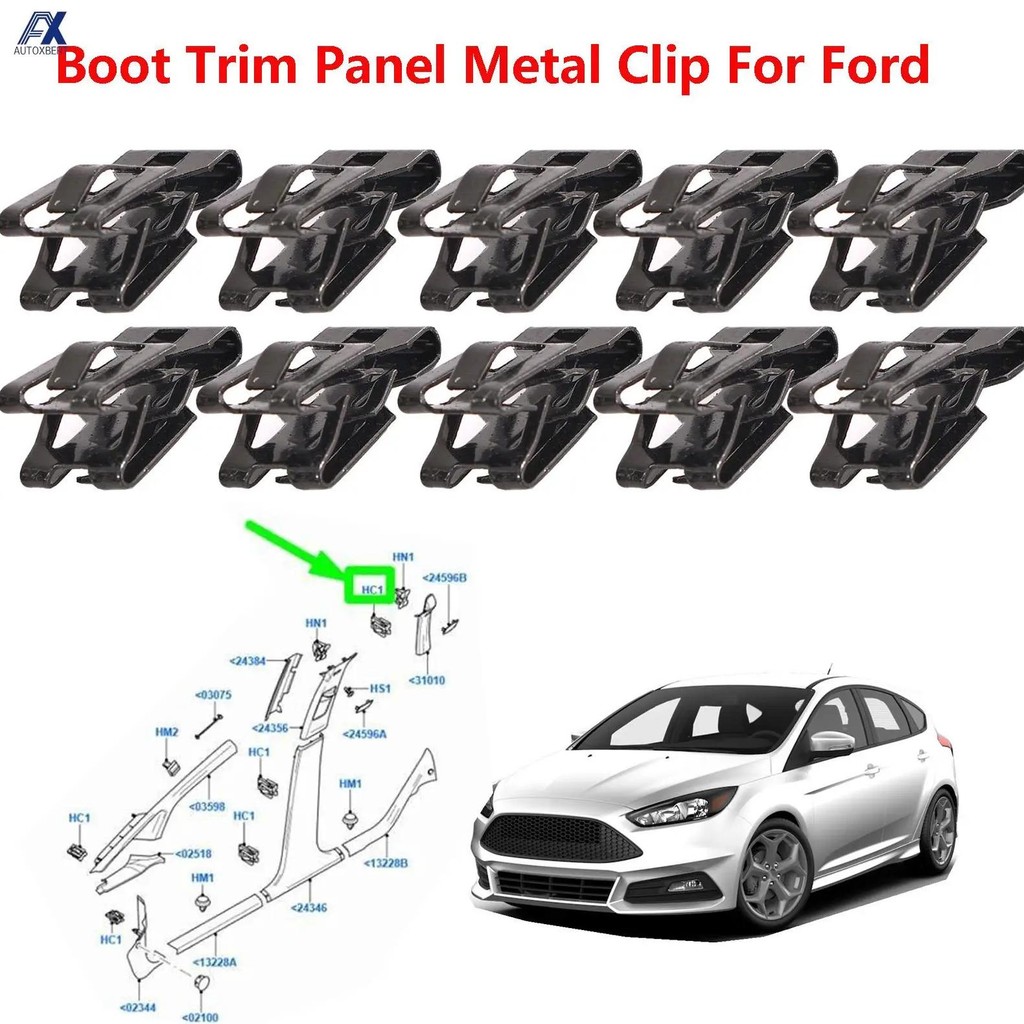Jual 10x for ford fiesta mk6 focus mk3 mondeo mk3 s-max mk1 boot trim ...