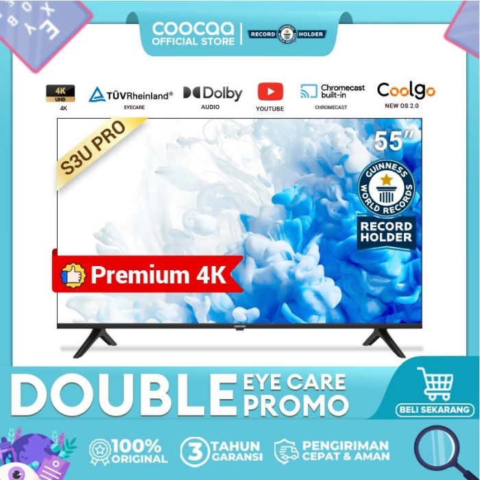 Jual COOCAA 55 inch Smart TV-4K UHD-Dolby Audio (Coocaa 55S3UPRO ...