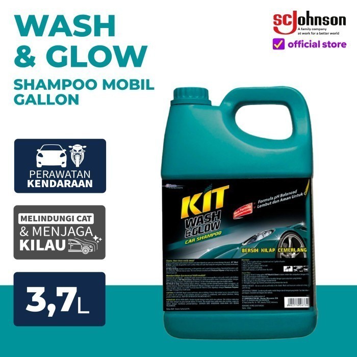 Jual KIT Wash & Glow Shampoo Cuci Mobil Gallon 3.7L Pembersih Body ...