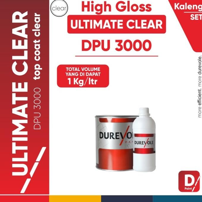 Jual DUREVOLE PU ULTIMATE CLEAR DPU 3000 (KALENG SET + THINNER) | Shopee Indonesia