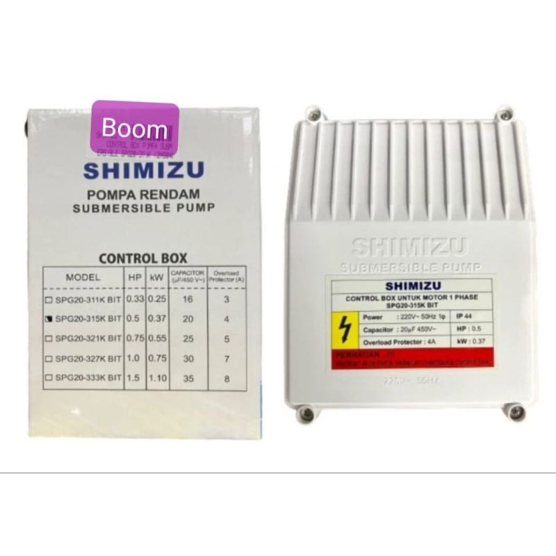 Jual Control Box Pompa Celup Submersible Shimizu SPG20 321K(0.75HP ...