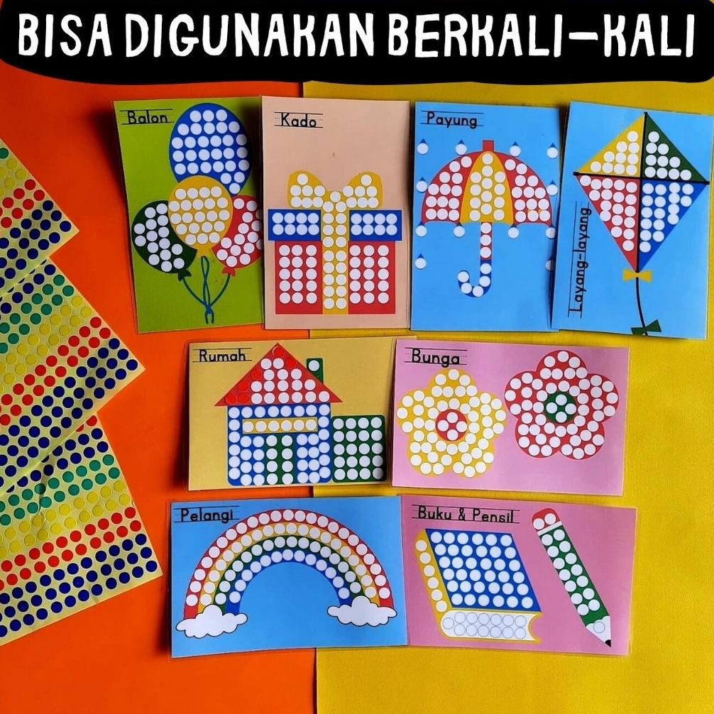 Jual PAKET DOT STICKER WORKSHEET Mainan Belajar Aktivitas Anak Mainan ...