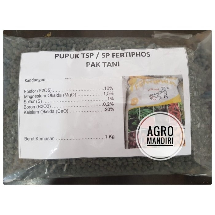 Jual ~^~^~^] Pupuk TSP / SP Fertiphos Cap Pak Tani Repack 1 kg Perbaiki Hara Tanah | Shopee ...