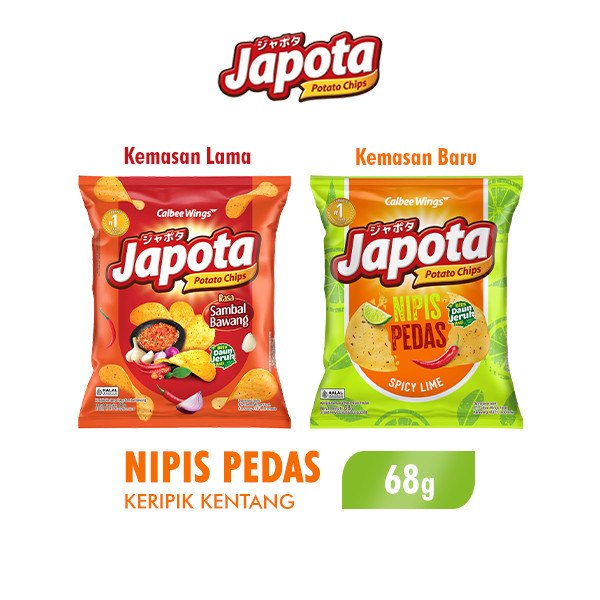 Jual Japota Keripik Kentang Nipis Pedas 68gr | Shopee Indonesia