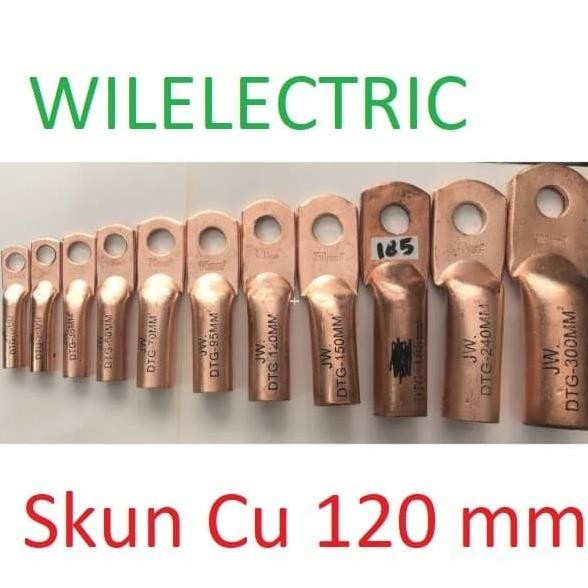 Jual Kabel skun CU 120mm / 120 mm M12 high quality long scun cable lug ...
