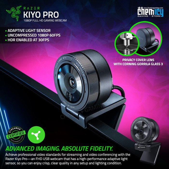 Jual Promo!! Razer Kiyo Pro Full Hd 1080P Webcam With Adaptive Light ...