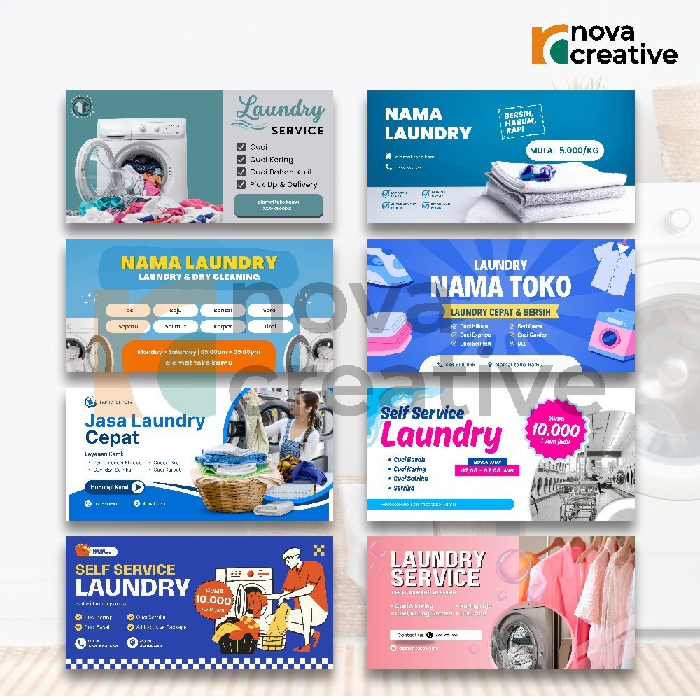 Jual Print Spanduk Laundry Profesional Spanduk Custom Free Desain ...