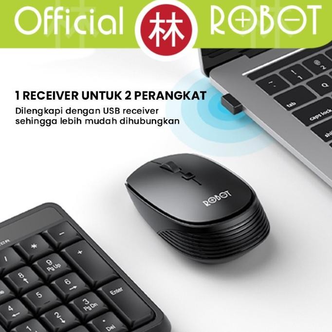 Jual JUAL Robot KM3100 Combo Set Optical Mouse & Keyboard Wireless 2.4G ...