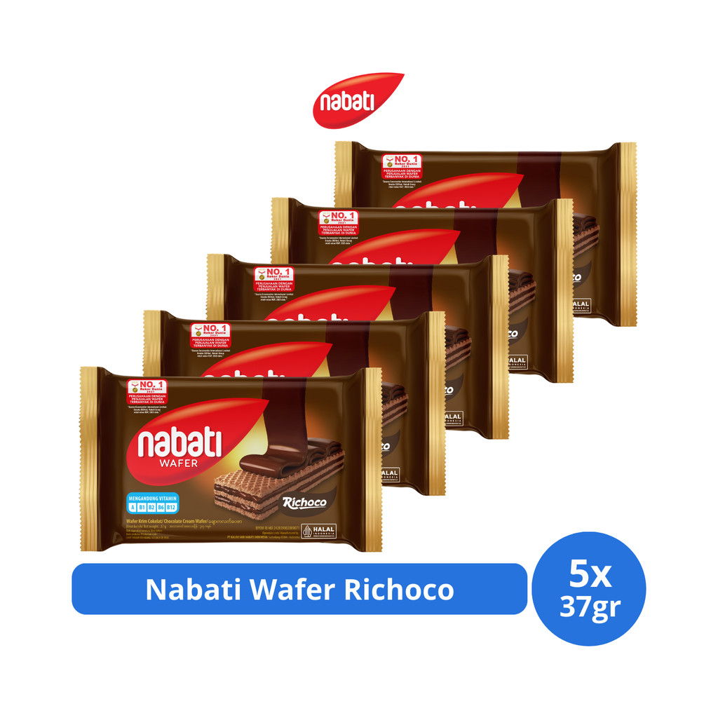 Jual Nabati Wafer Richoco 37gr x 5 pcs | Shopee Indonesia