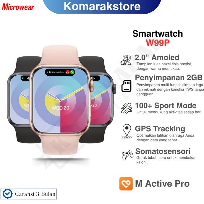 Jual Smartwatch Microwear W99 Plus 45MM 2.0" Komarakstore | Shopee Indonesia