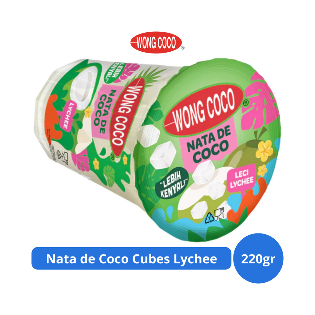 Jual Wong Coco Nata de Coco Cubes Lychee 220gr | Shopee Indonesia