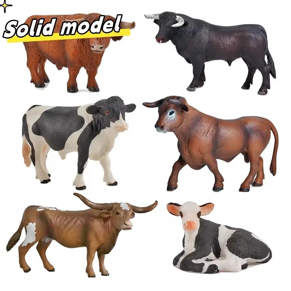 Jual cow toys bull cattle calf angus buffalo figures farm animal ...