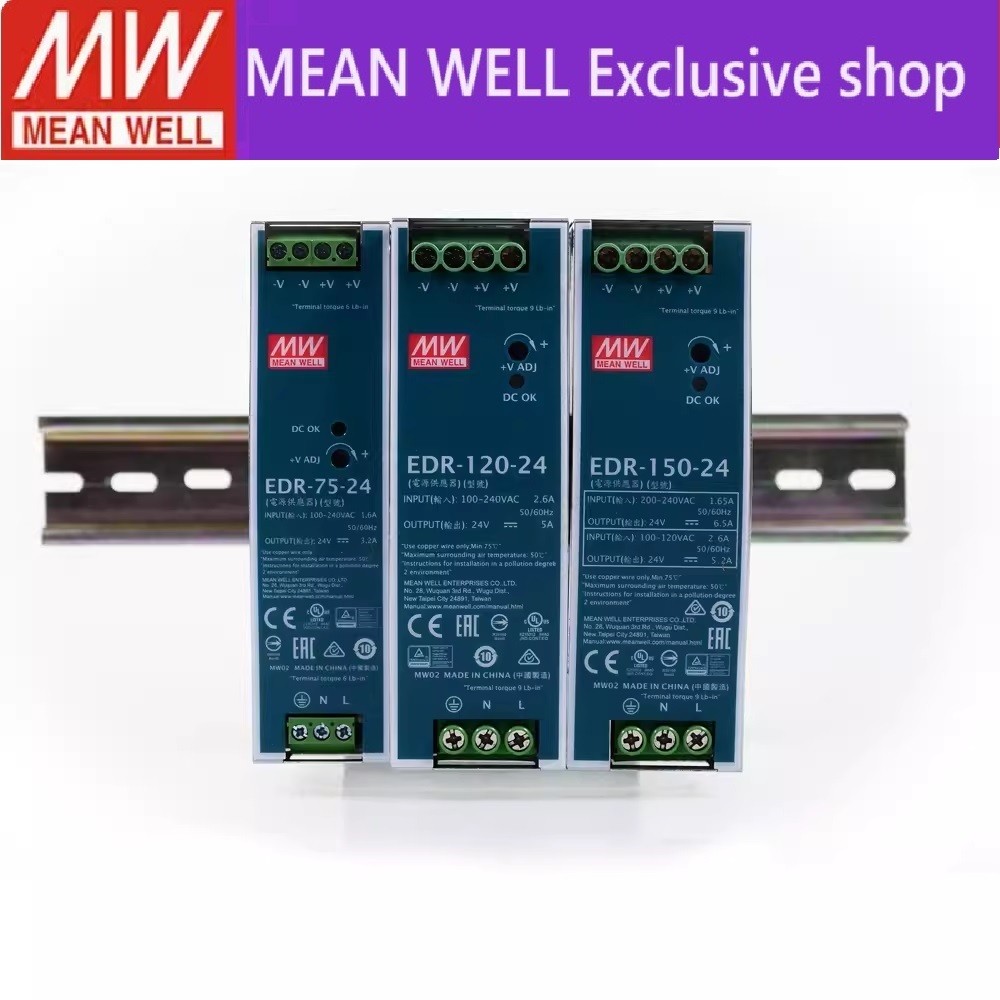 Jual MEAN WELL EDR-120 EDR-120-12 EDR-120-24 EDR-120-48 120W Output Tunggal Industrial DIN RAIL ...