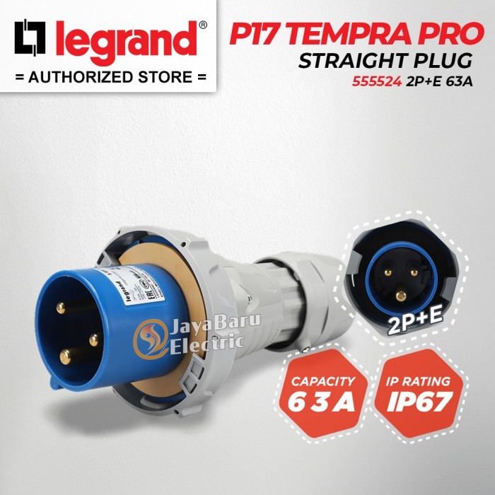 Jual Legrand Paket 1 Set Plug Surface Mounting Socket 2P+E / 3 Pin 63A IP67 | Shopee Indonesia