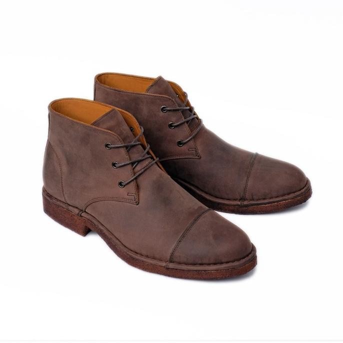 Jual Sepatu Boots Kulit Pria Chukka Koku Footwear Jonas Aztec Brown ...