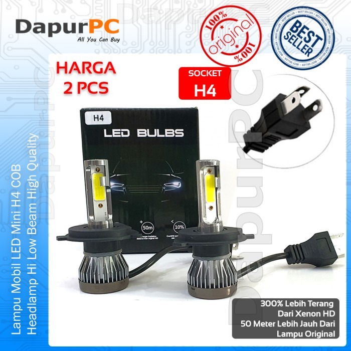 Jual HARGA DISC - VRtec Lampu Mobil LED Mini H4 COB Headlamp Hi Low Beam High Quality | Shopee ...