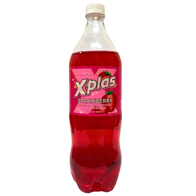 Jual S22077 XPLAS STRAWBERRY MINUMAN SODA 1L MAJU BERSAMA (20251215 ...
