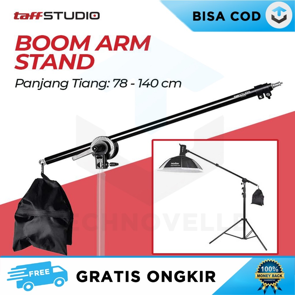 Jual BOOM ARM LIGHT STAND BRACKET TRIPOD SOFTBOX LAMPU FOTOSTUDIO ...