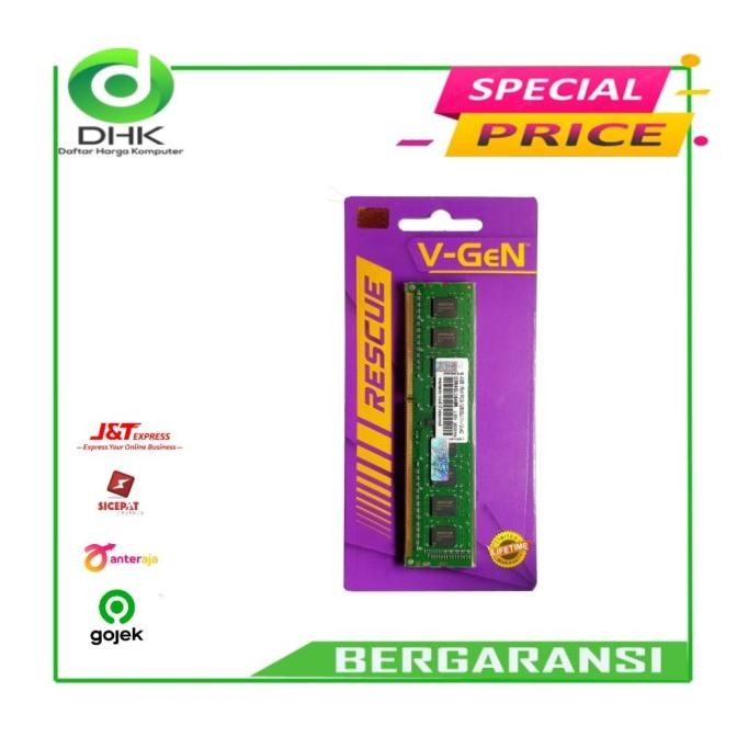 Jual NEW RAM DDR3 V-GeN RESCUE 4GB PC12800/1600Mhz LongDimm (Memory PC VGEN) | Shopee Indonesia