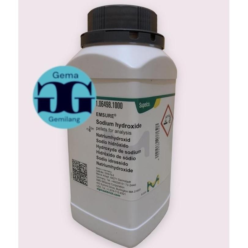 Jual Sodium hydroxide merck 106498 soda caustic sodium hidroksida NaOh ...