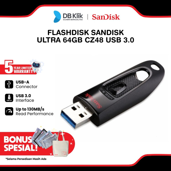 Jual Sandisk Flashdisk Ultra 64Gb Cz48 Usb 3.0-Flash Drive Usb 64Gb ...