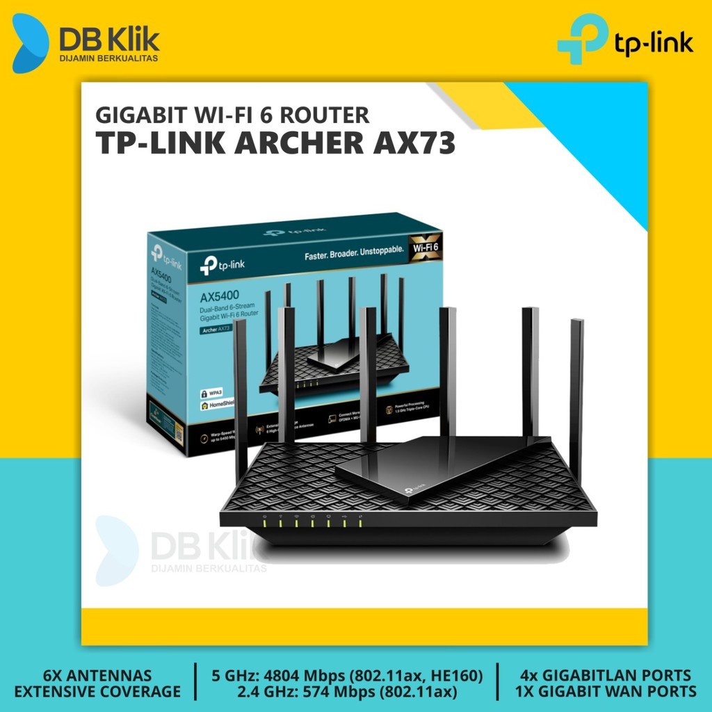Jual Tp-Link Router Archer Ax73 Ax5400 Dualband Gigabit Wifi 6 - Tplink ...