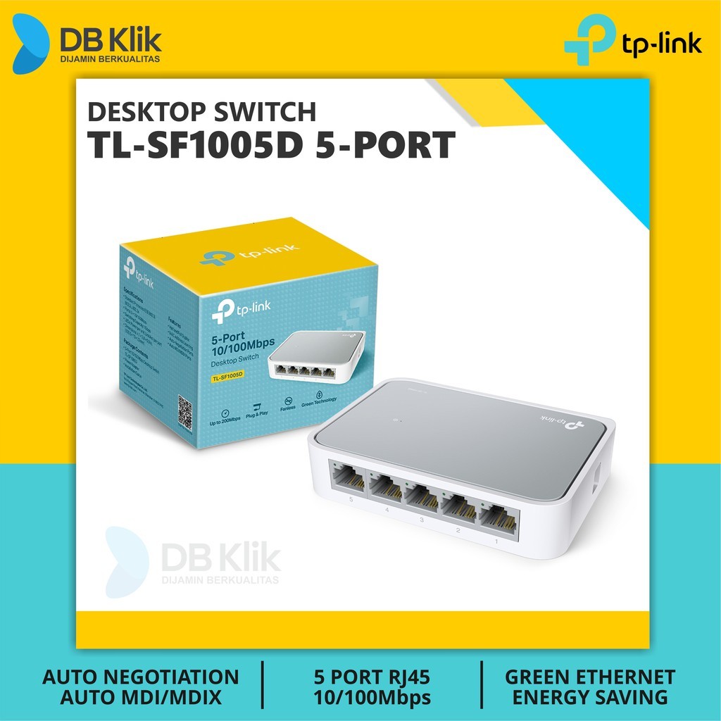 Jual Tp-Link Desktop Switch Tl-Sf1005D 5 Port 10/100Mbps | Shopee Indonesia