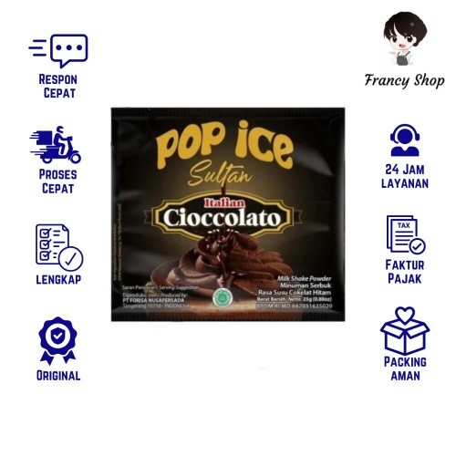 Jual Pop Ice Sultan Italian Cioccolato Minuman Es Blender Eceran 1 ...