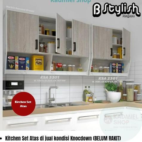 Jual Kitchen Set Minimalis Atas Bstylish Lemari dan Rak Gantung ...
