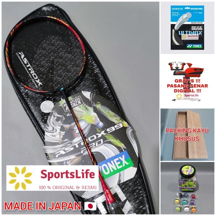 Jual RAKET BADMINTON YONEX ASTROX 99 PRO ORIGINAL MADE IN JAPAN RED ...