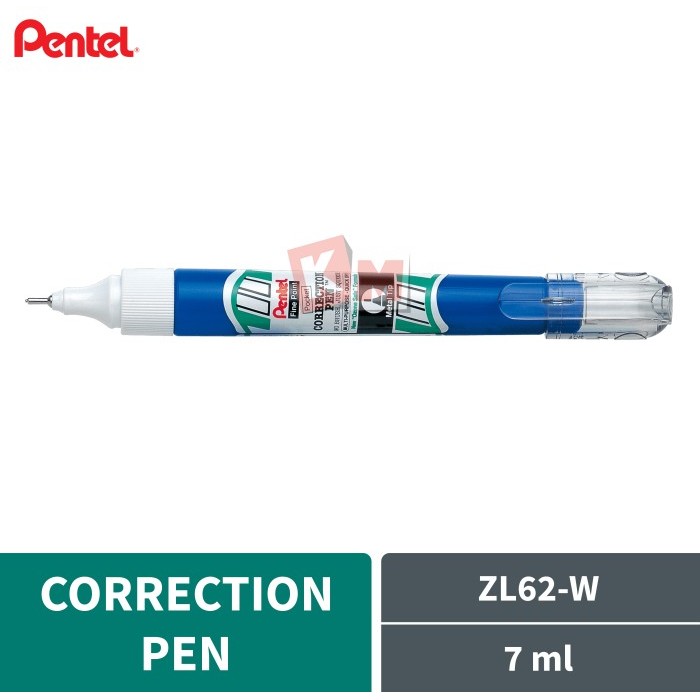 Jual NEW Correction Pen / Tip Ex Cair Pentel ZL62-W 7 ml Fine Point ZL ...