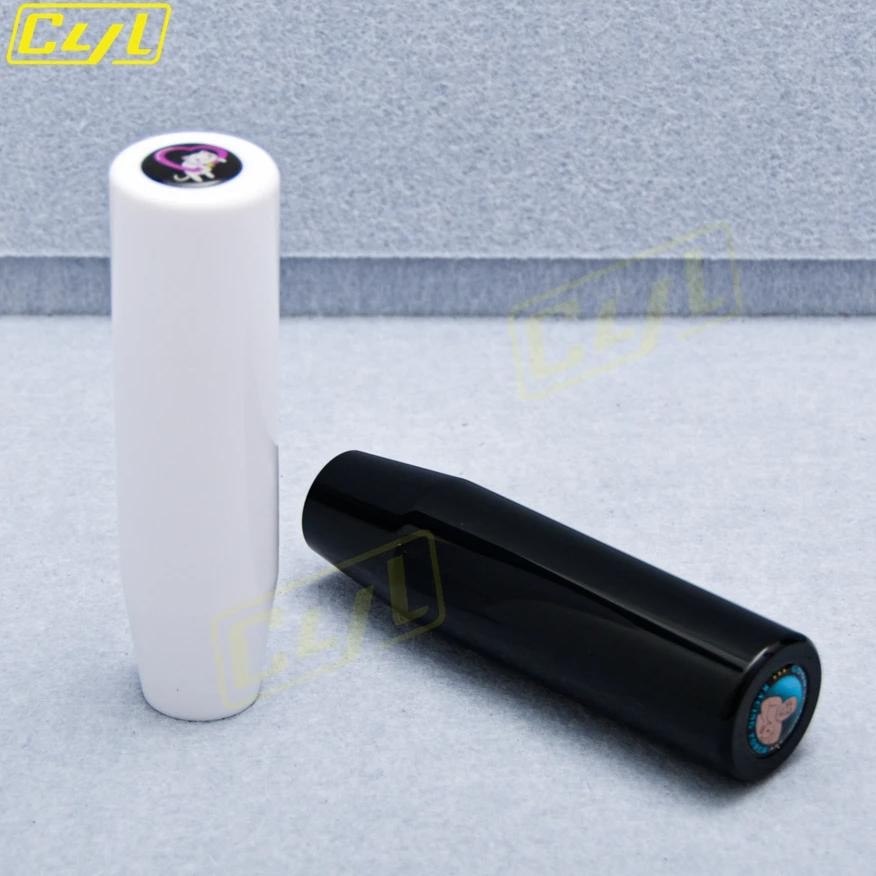 Jual jdm black white 15cm acrylic gear shift knob universal manual gear ...