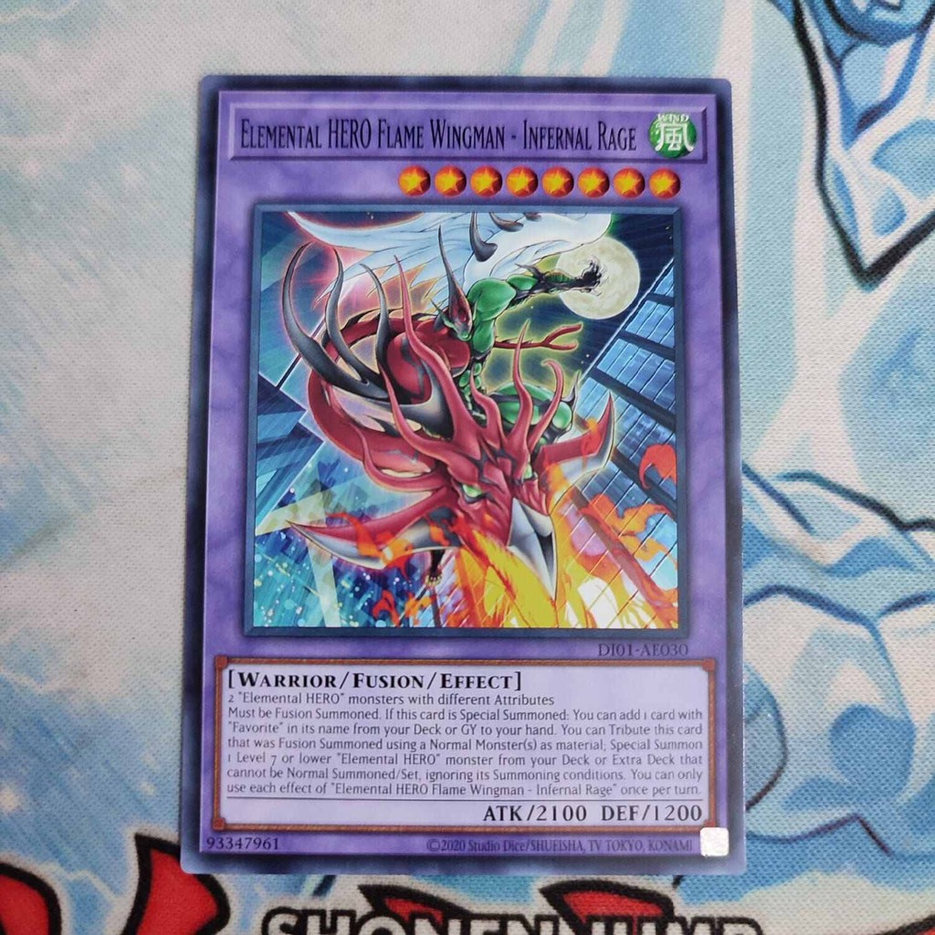Jual yugioh AE elemental hero flame wingman infernal rage DI01-AE030 C ...