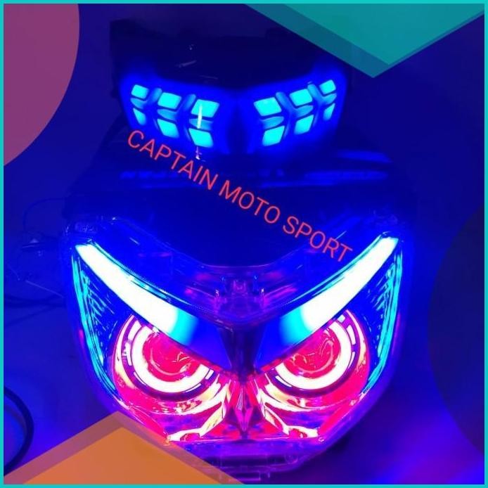 Jual kedok lampu depan projie angel eye plus stoplamp Yamaha nmax 155 ...